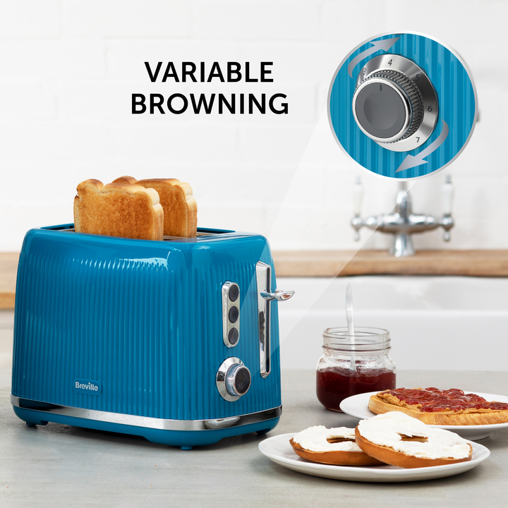 Breville Bold Black 2-Slice Toaster Blue