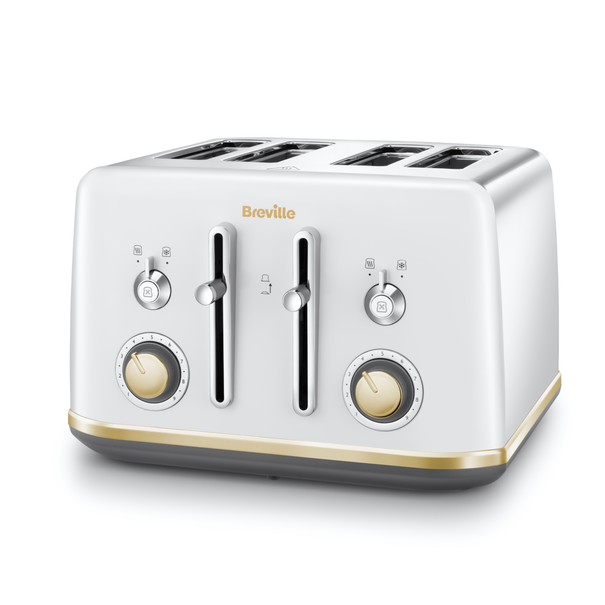 Mostra 4-SliceToaster – White and Gold | Breville
