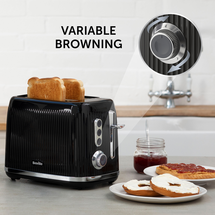 Breville VTR001 Bold Black 2-Slice Toaster with High-Lift and Wide ...