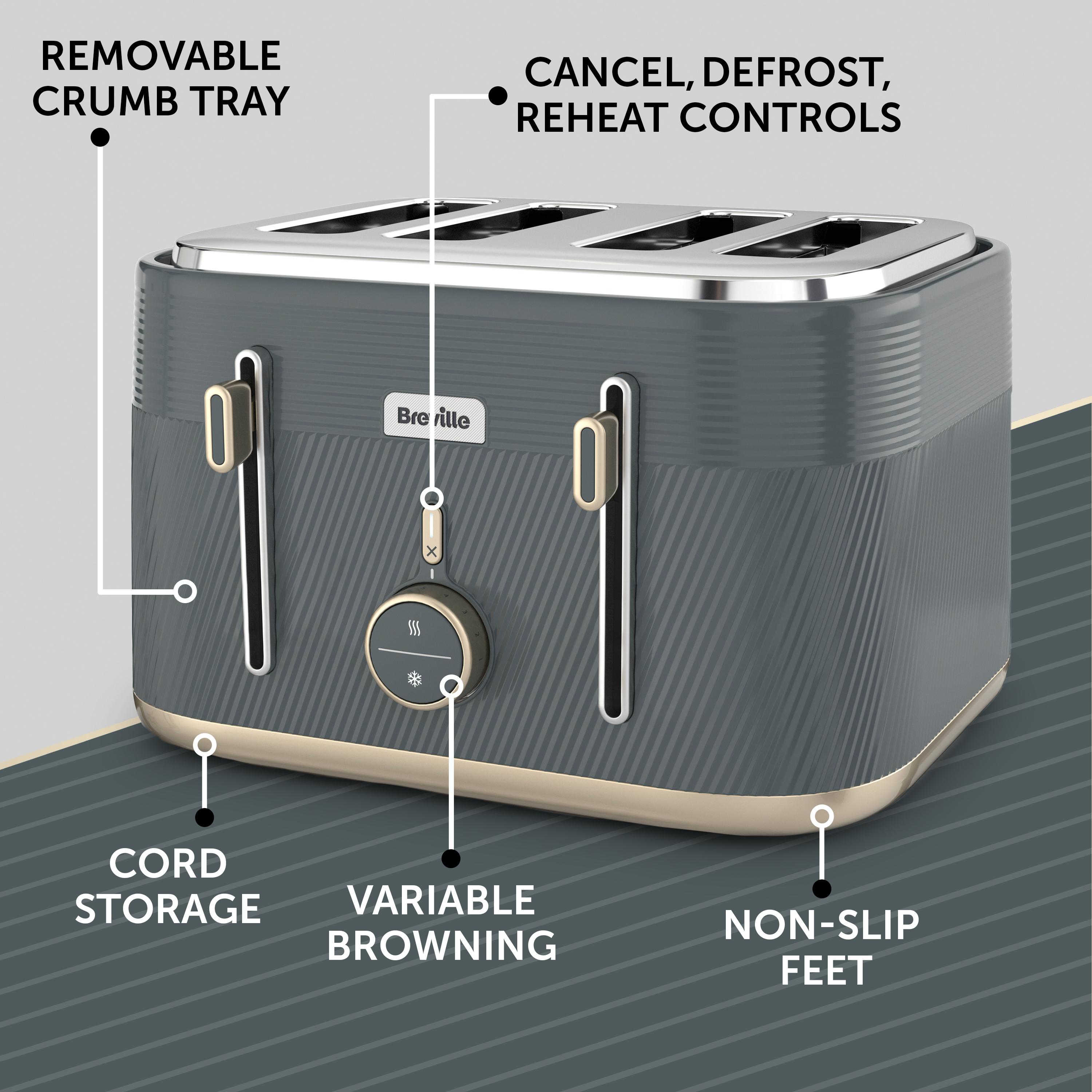 Breville VTT973 Bread Select 4-Slice Toaster Temperature Control & High ...