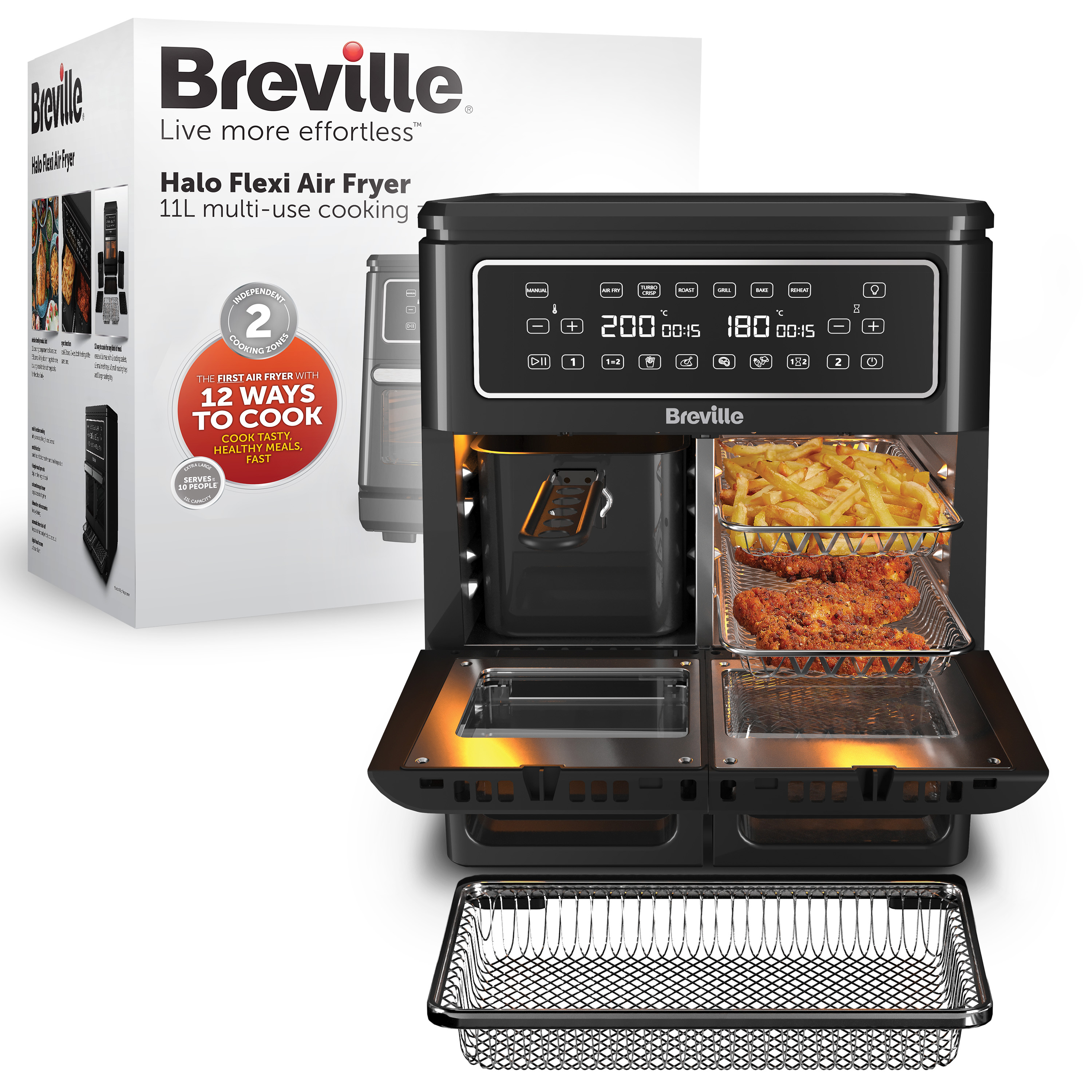 Breville Halo Flexi 11L Oven & Large Mesh Tray VDF138