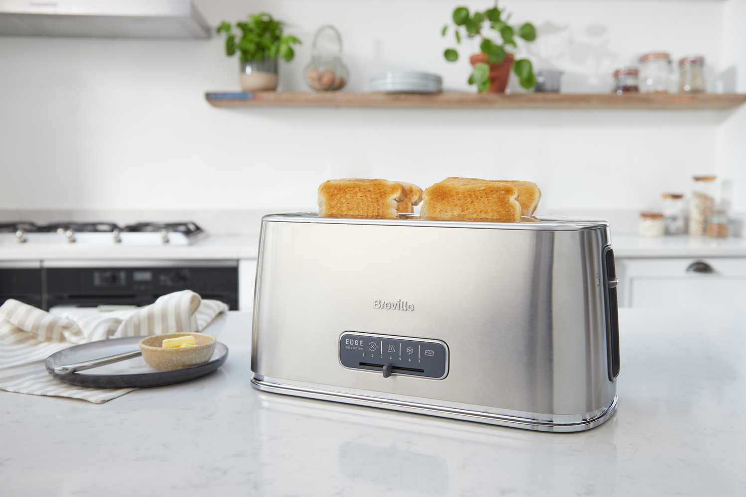 Breville Edge Silver 4-Slice Toaster